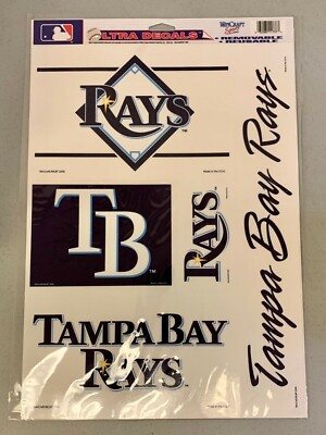 Tampa Bay Rays Retro Logo Premium 11.5"x17" Ultra Decal Sheet Stickers ...
