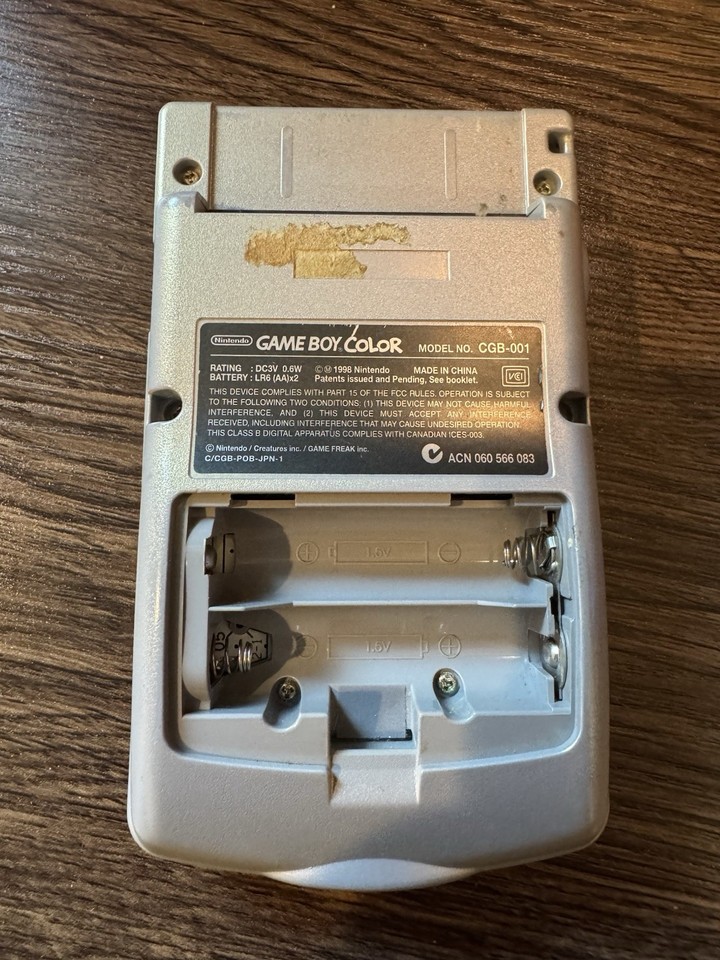 VINTAGE Nintendo GameBoy Color GBC System Pokemon Pikachu Silver ...