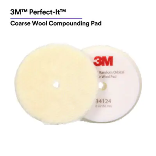 3M 34125 3M 3M Perfect-It Random Orbital Medium Wool Compounding Pad ...