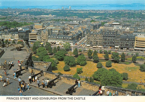 Princes Street And Edinburgh From The Castle Colourmaster Postcard ...