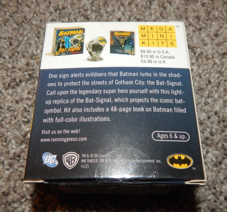 Batman Mini Desktop Bat Signal Projector LED Light 2' 3/4" H DC MEGO | eBay