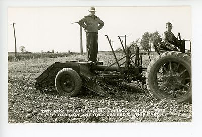 Two Row Potato Digger RPPC Caribou Maine—Vintage Farming Equipment ...