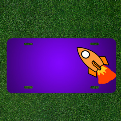Custom Personalized License Plate With Add Names To Rocket Start Fire ...