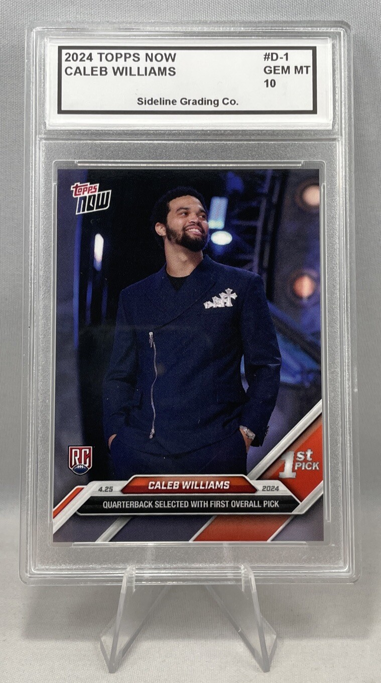 Caleb Williams Rookie Graded 10 Gem Mint 2024 Topps Now RC #D1 Draft ...