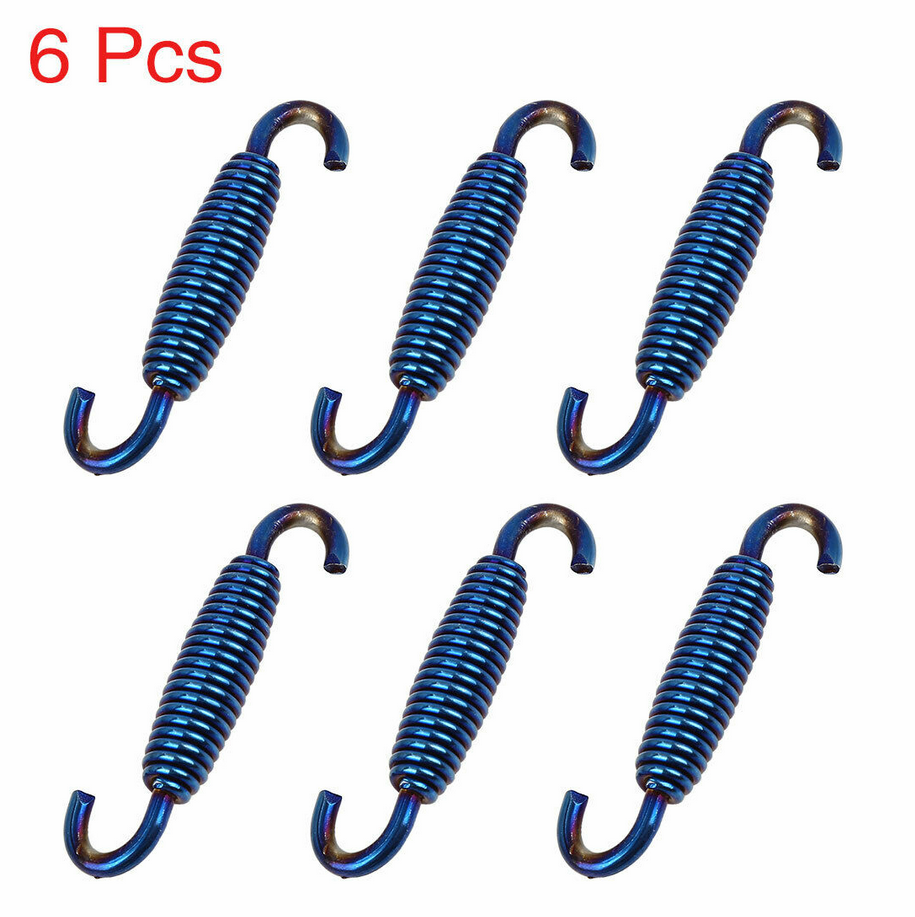 6 Pcs 68mm Motorcycle Springs Hook Exhaust Muffler Pipe Silencer ...