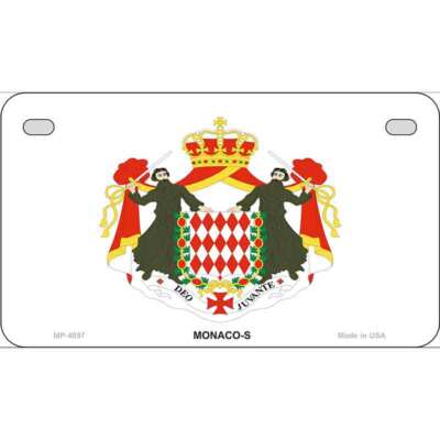 Monaco-S Flag Novelty Metal Motorcycle Plate MP-4097 | eBay