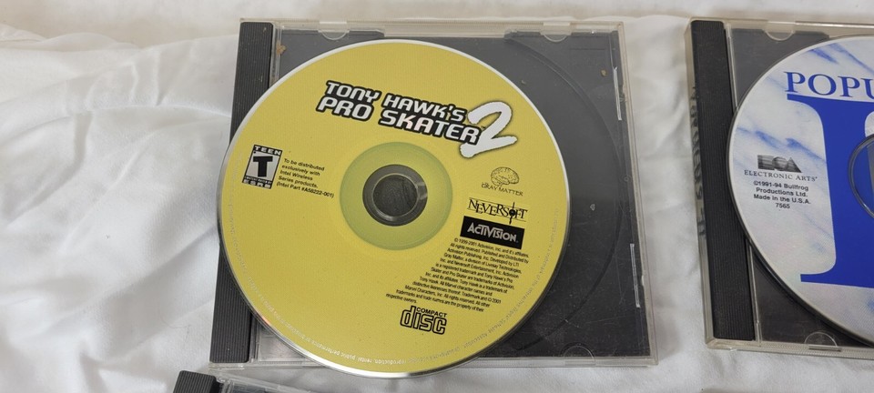 LOT of 10 vintage LOOSE PC Games CD Computer Game 90s x10 Hellcab Rage ...