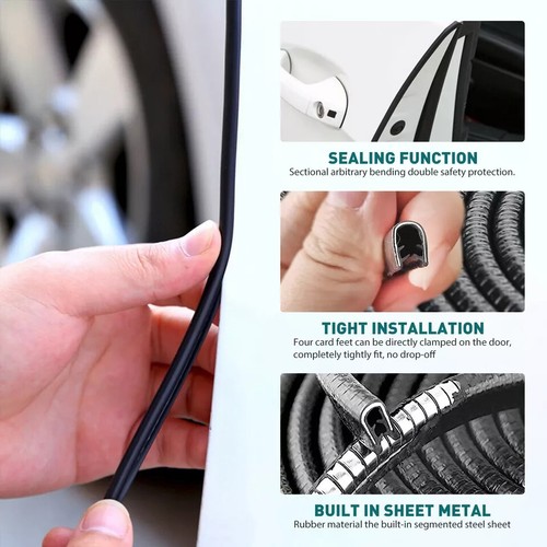 40ft Car Auto Door Guard Molding Strip Edge Protector Seal Edge Trim ...