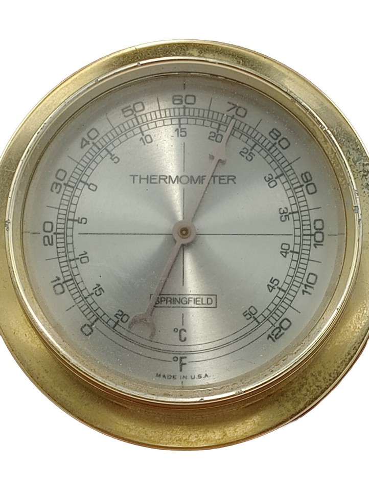 Vintage Springfield instrument Co Weather Station Barometer Thermometer ...