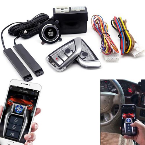 Auto Keyless Entry Engine Start Alarm System Push Button Remote Starter ...