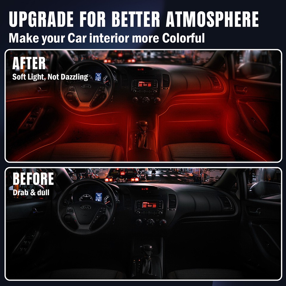 6/8M Tiras LED Para Auto Carro Tablero Banda De Luces Decorativas ...