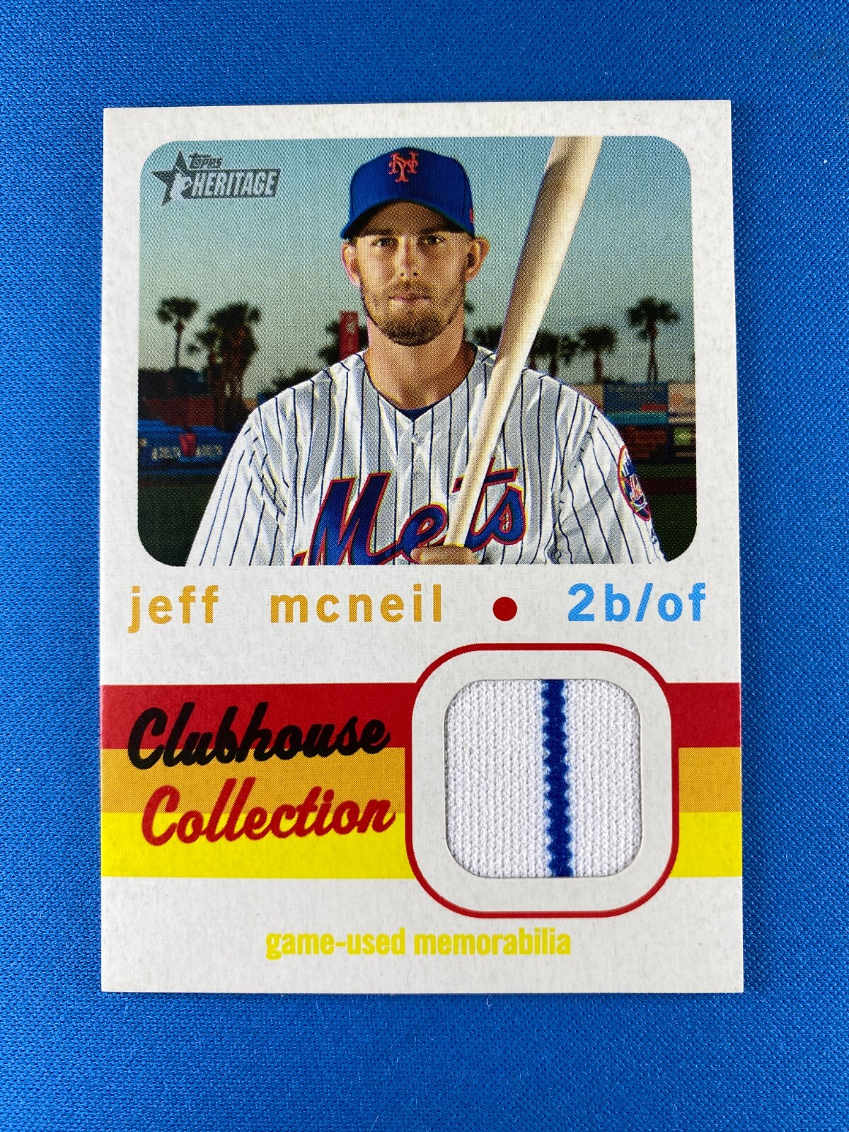 2020 Topps Heritage Baseball Jeff Mcneil #CCR-JMC Patch New York Mets ...