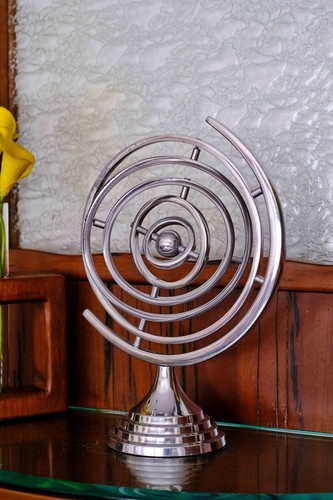 Metal Aluminium Silver Round Rings Saturn Solar Planets Table Home ...