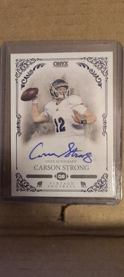 CARSON STRONG 2022 ONYX VINTAGE FOOTBALL ON CARD ROOKIE AUTO | eBay