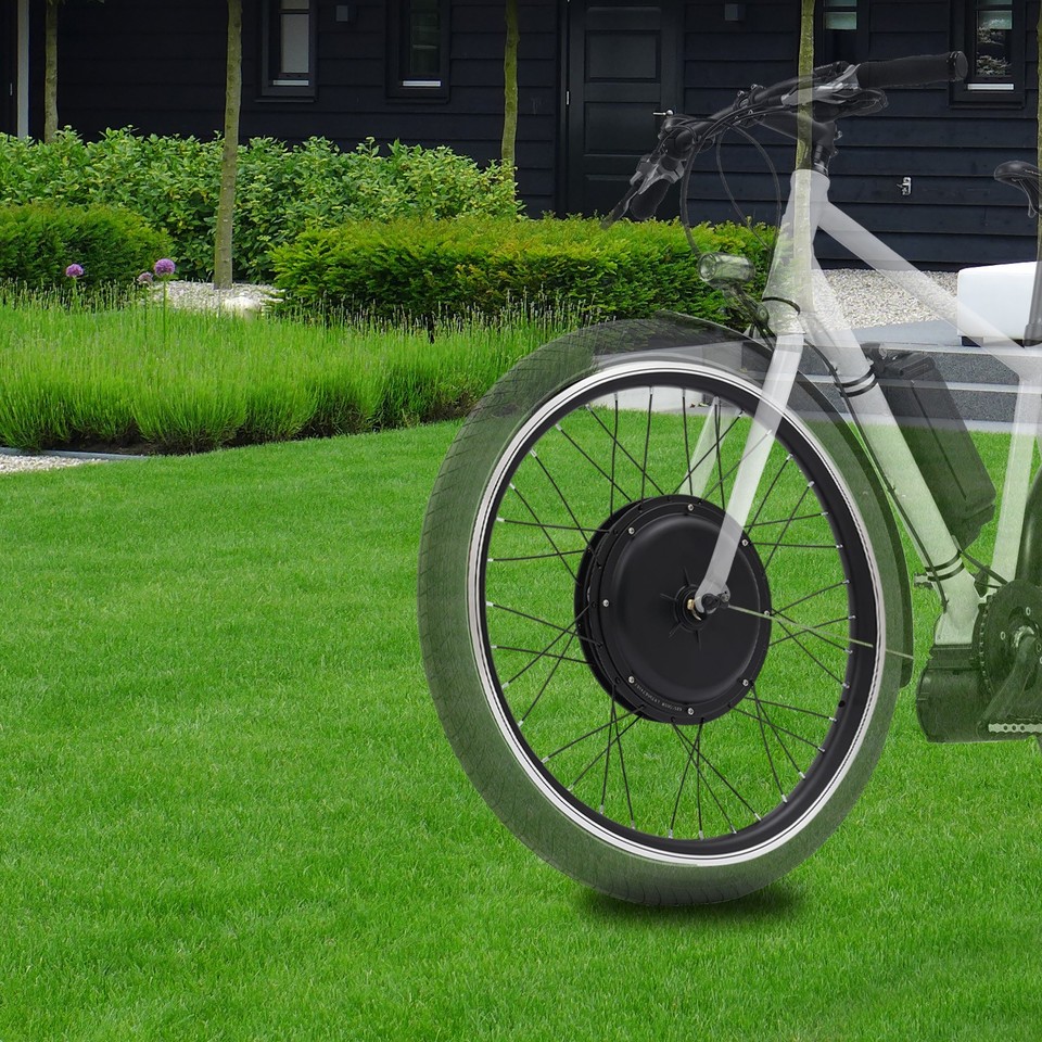 48V 1000W Electric Bike Conversion Kit 24" Front Wheel E-Bike ...