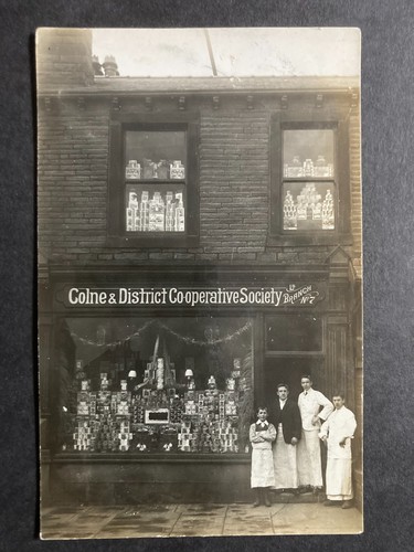 Cooperative Society Shop Front Colne Lancashire Real Photo Postcard P54 ...