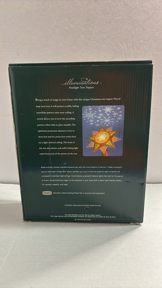 Hallmark Illuminations: Starlight Tree Topper 2005 Gold & Power box ...