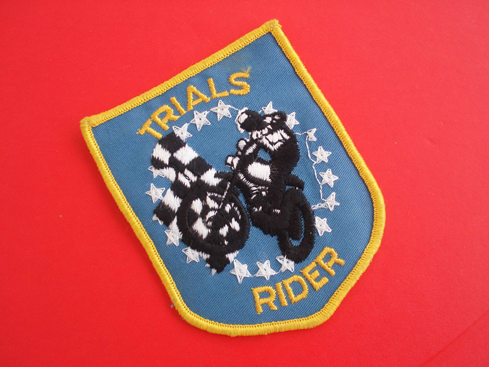 TRIALS RIDER PATCH • NOS Vintage Bultaco Sherpa Montesa Cota TL125 ...