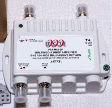 PCT PCTMA22P RF Multimedia 2 Port Catv/hdtv Drop Amplifier W/ Passive ...