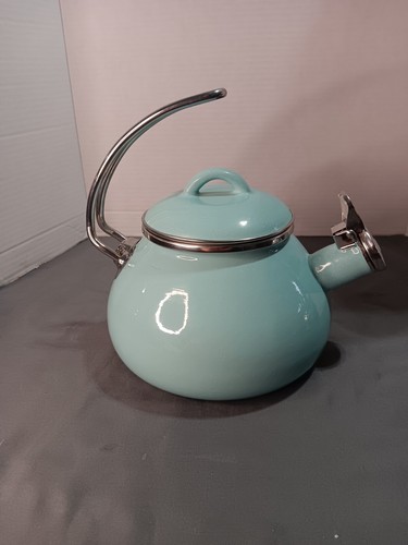 Crofton 2.3Qt Tea Kettle Teal Speckled Enamel Whistles | eBay