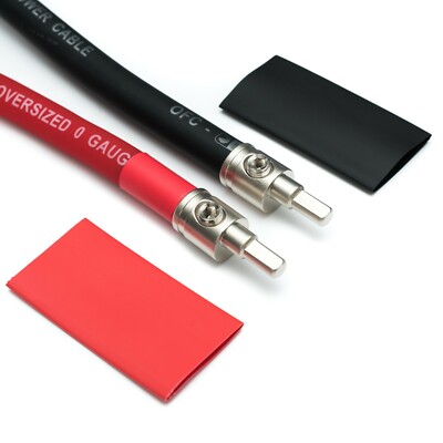 2 AMPLIFIER POWER WIRE REDUCERS 2/0 - 4 GAUGE INCLUDING HEAT SHRINK 0-4 ...