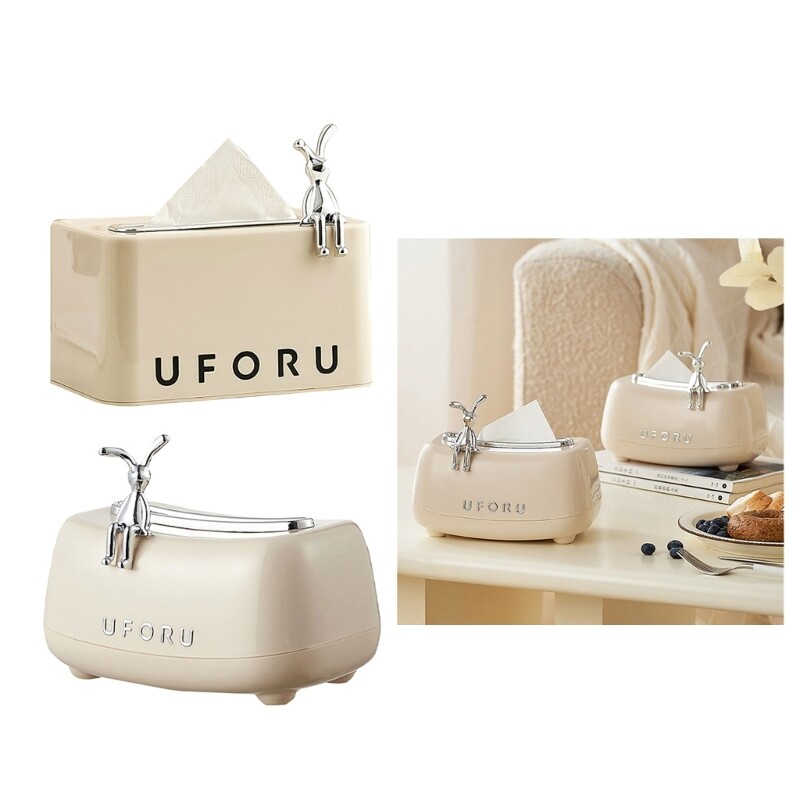 Spring Loaded Tissue Box Cover Napkin Case Dispenser for Bathroom Home ...