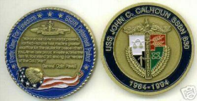 NAVY USS JOHN CALHOUN SSBN-630 SUBMARINE USA MADE CHALLENGE COIN | eBay