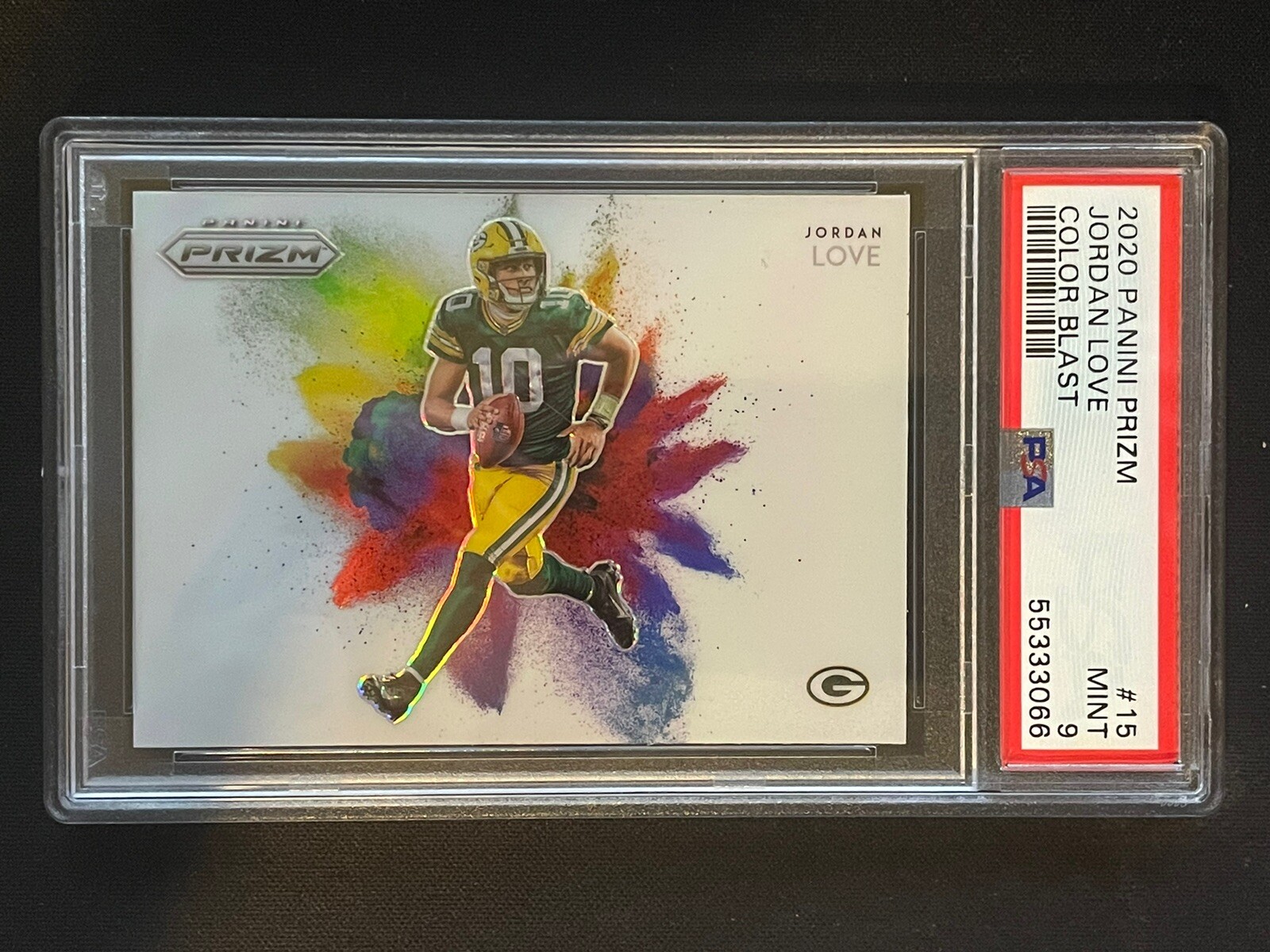 2020 Jordan Love Packers Rookie Panini Prizm - Color Blast #15 SSP CASE ...