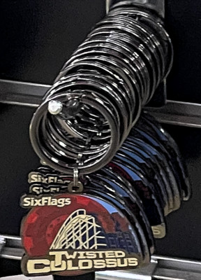 Six Flags Magic Mountain Twisted Colossus Enamel Keychain New* | eBay