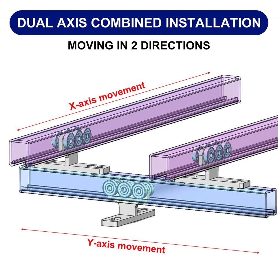 2pcs 6 Wheels Roller Electric Hoist Trolley Beam Trolleys for Strut ...