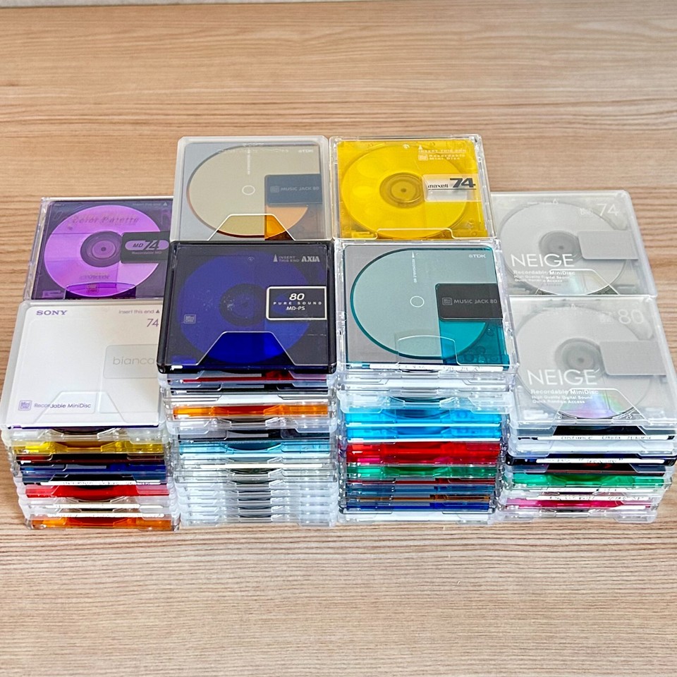 MD Used MiniDisc Lot - 50 100 Disc Select Amount & Case / Sony TDK ...