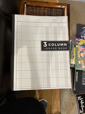 3 Column Ledger Book: Accounting Ledger Book for Bookkeeping, 3 Pack | eBay