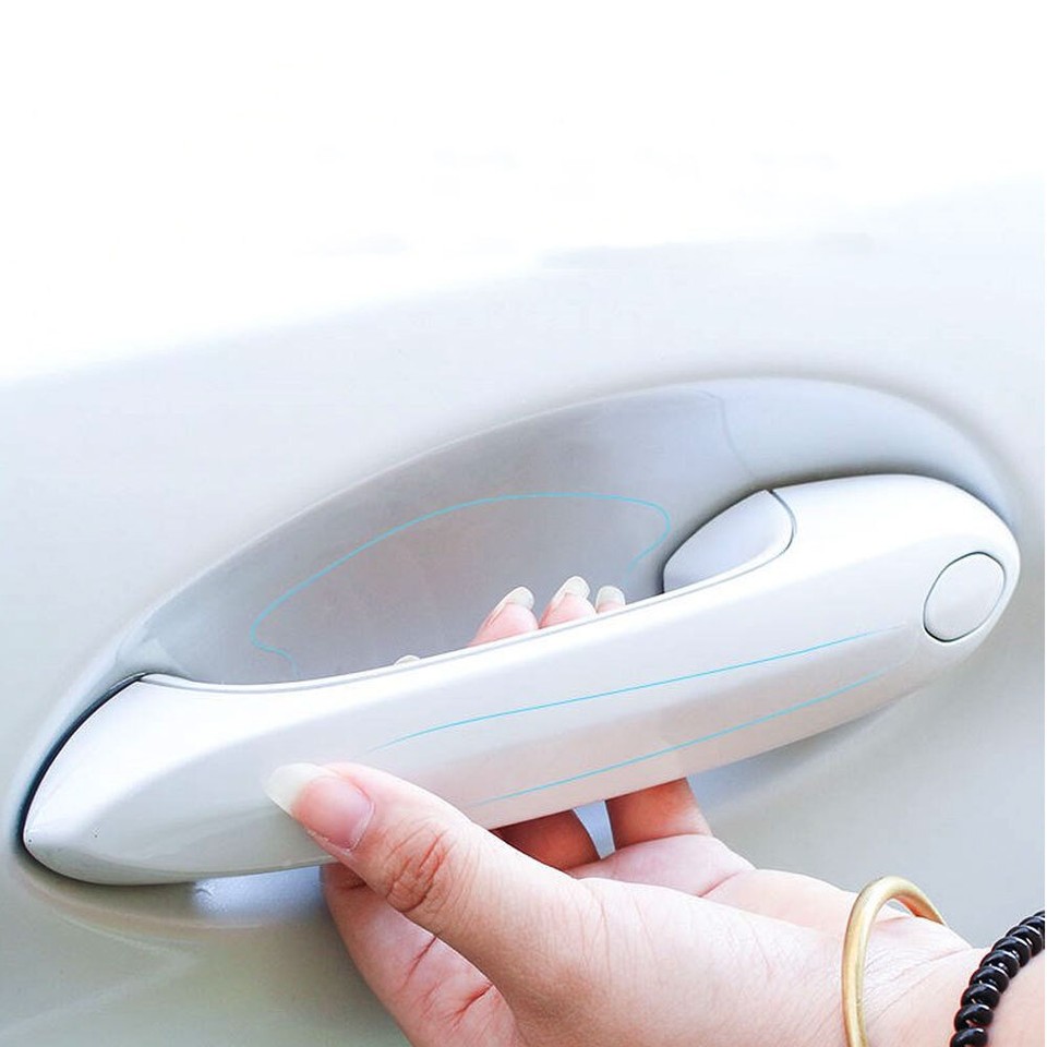 8Pcs Clear Car Door Handle Bowl Anti-scratch Film Sticker Protector ...