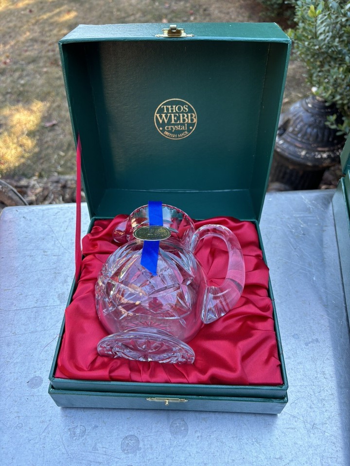 Thomas Webb Crystal Thos British Made Set Of 6 Glasses & 1 Pitcher NEW ...