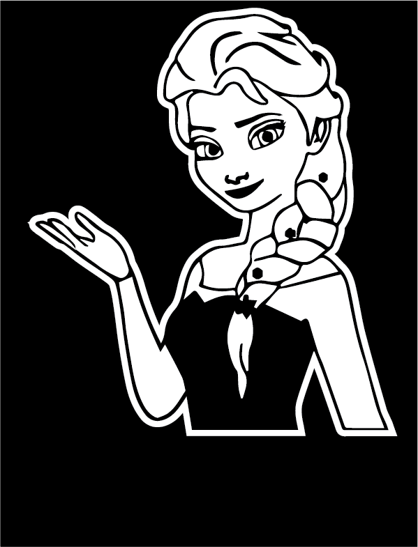 Disney Elsa Vinyl Decals for Car, SUV, Laptop, Wall Elsa 6 inches white ...