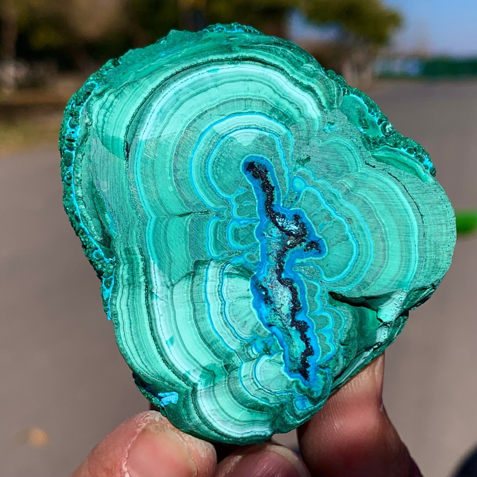 210G Natural Chrysocolla/Malachite transparent cluster rough mineral ...