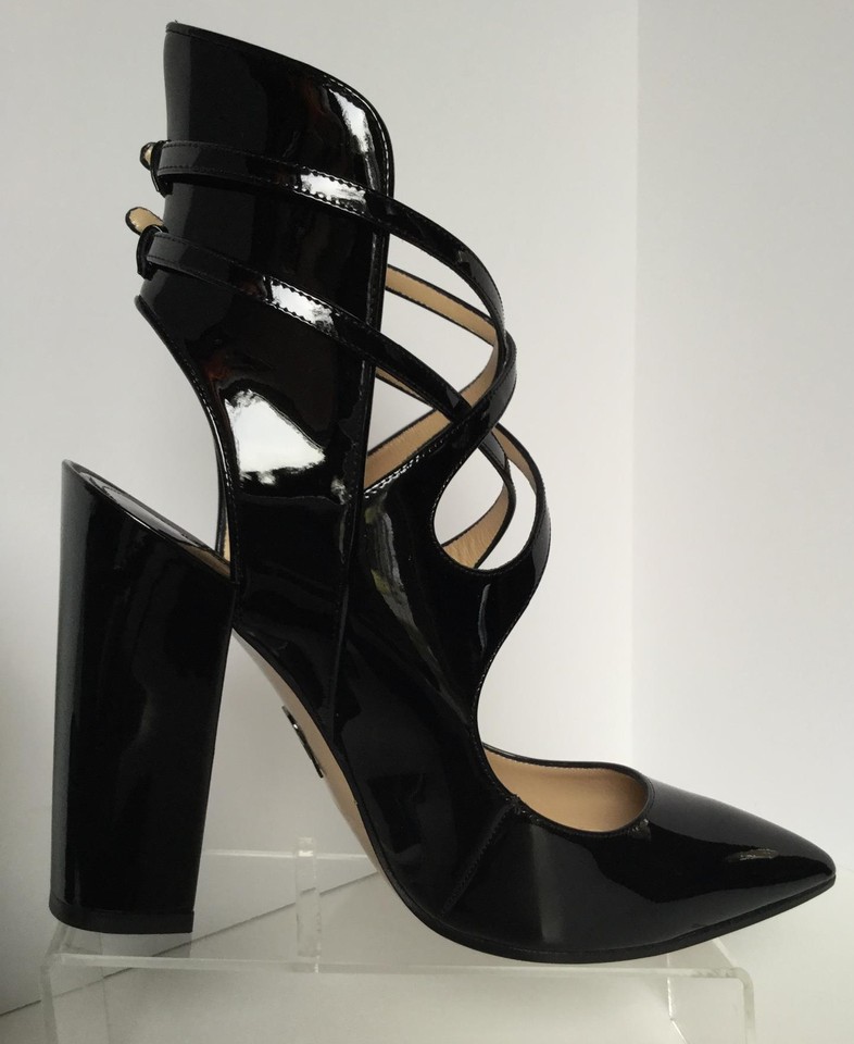 NEW PAUL ANDREW Patent Leather Sevil Block Heel Pumps (Size 36.5)-$845. ...