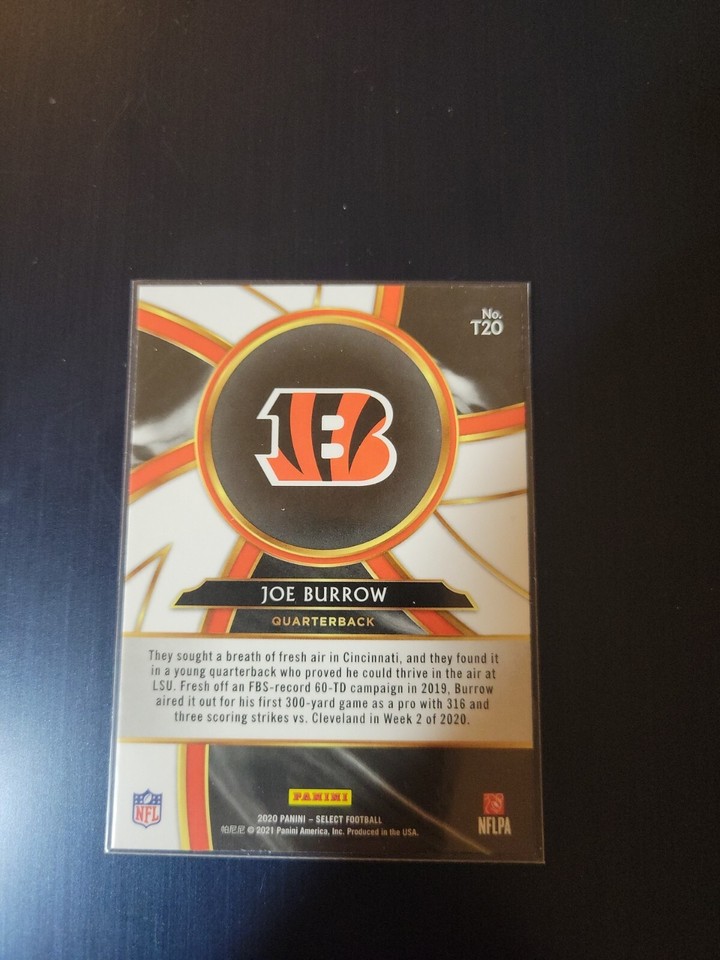 JOE BURROW ROOKIE CARD BENGALS 2020 Panini Select TURBOCHARGED | eBay