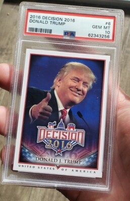 2016 Leaf Decision Donald Trump #6 ROOKIE Presidential Card PSA 10 Gem ...