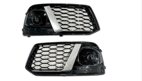 Honeycomb Front Bumper Fog Lamp Grille For Audi Q5 SUV 2018-2020 Chrome ...