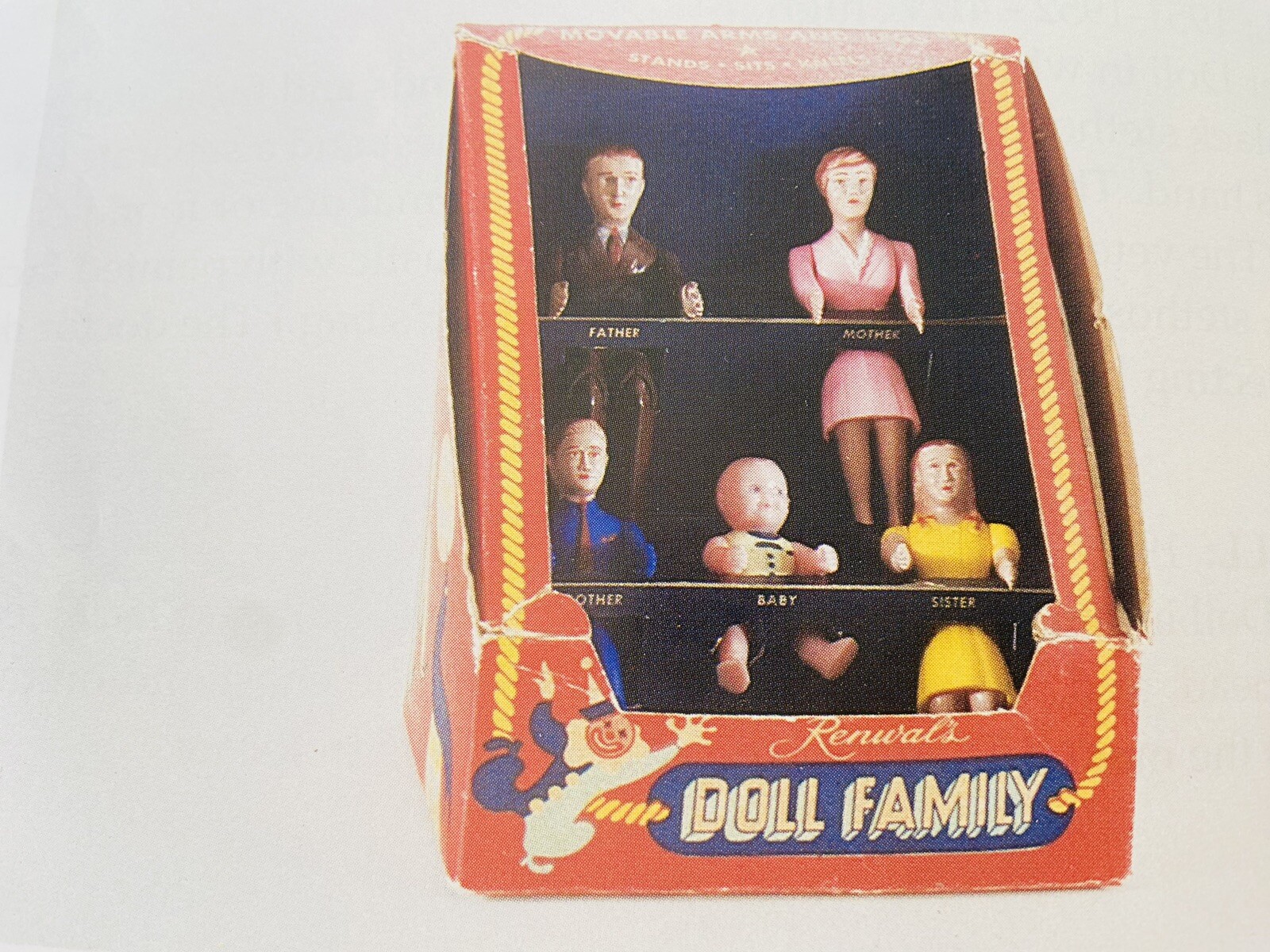 RENWAL Dollhouse Miniature Living Room Furniture + 3 Renwal Dolls ...