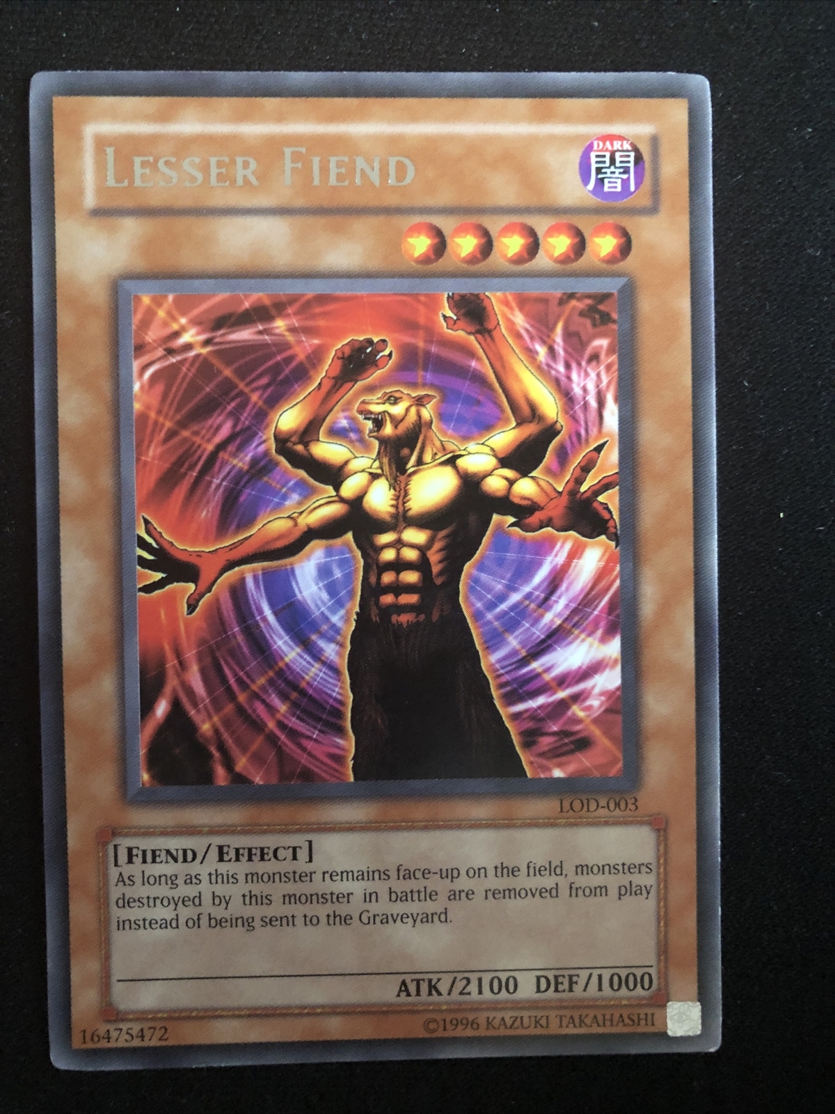 Yu-Gi-Oh Yugioh LESSER FIEND LOD-003 Rare NM | eBay