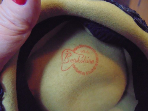 VTG 40s Mohn Brothers Carol Hat Chartreuse Berkshire Felt & Black Straw ...