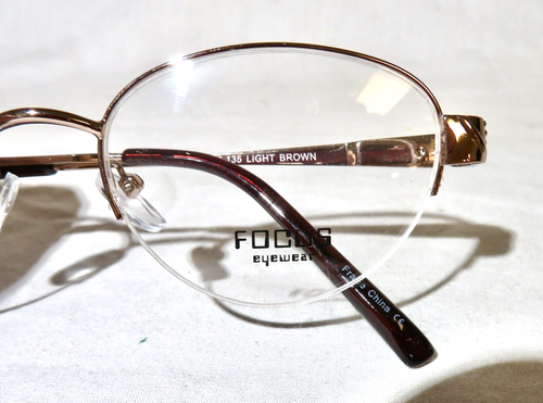 Focus Eyewear by i-dealoptics, Model 83, NEW 51-16-135 Brown eyeglass ...