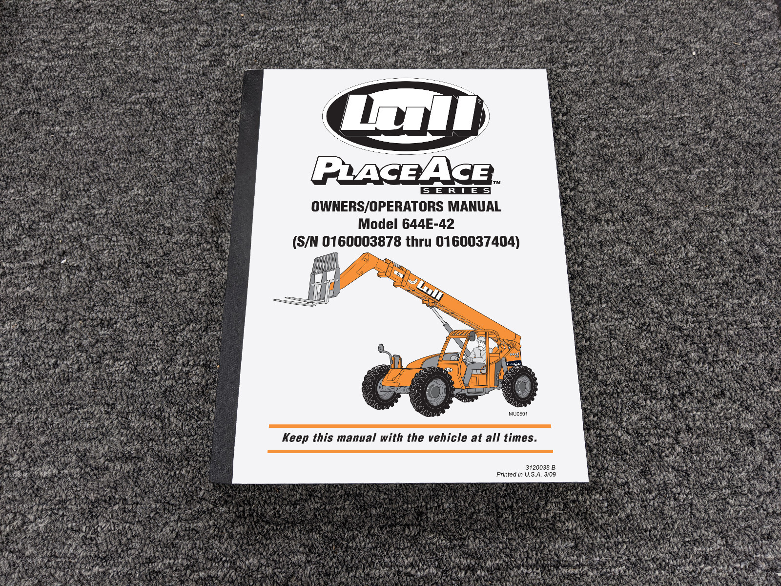Lull PlaceAce 644E-42 Telehandler Owner Operator Manual User Guide ...