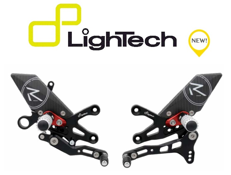 LIGHTECH Floorboards Rear Set Adjustable Jointed R Version Aprilia ...