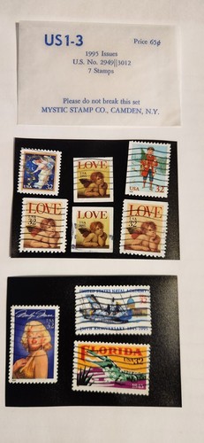 Vintage Marilyn Monroe Mystic Stamp 1995 Issues Set - 7 Stamps US No ...
