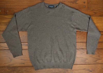 Brandini Brown Sweater Pullover Shirt Size XL Wool Italy Coogi Cosby ...
