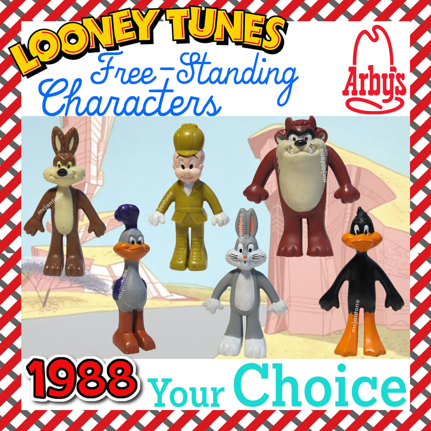 Arby's 1988 LOONEY TUNES FREE STANDING PVC Straight Leg Figure YOUR Toy ...