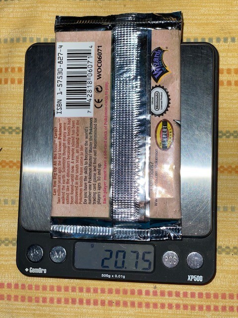 Pokemon 1st Edition Fossil Set Sealed Booster Pack 20.75 Grams! | eBay